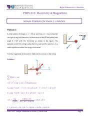 Phys Ex Sample Problems Pdf Higher Education As It Should Be PHYS Electricity
