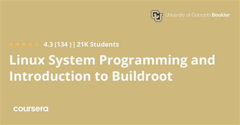 linux system programming and introduction to buildroot coursera