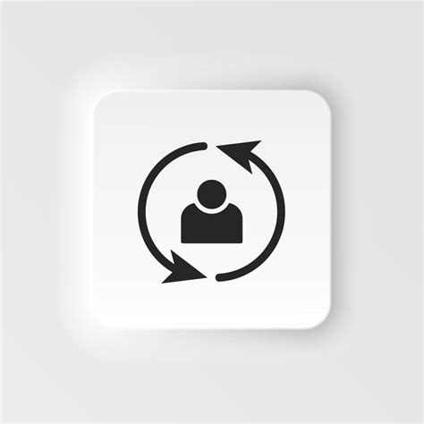 user refresh vector icon simple element neumorphic style illustration