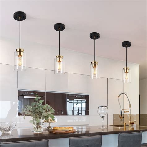 Modern Black And Gold Kitchen Lights
