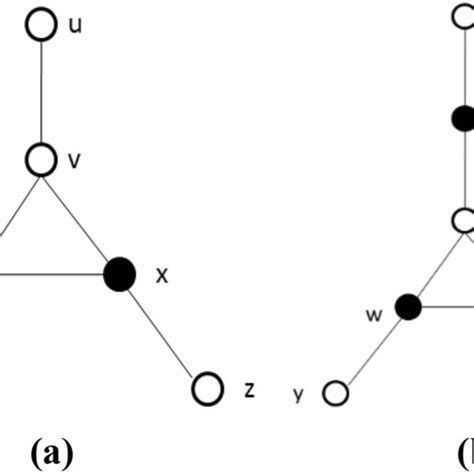 A A Test Network Depicting The Connected Disjoint Set Vwx With
