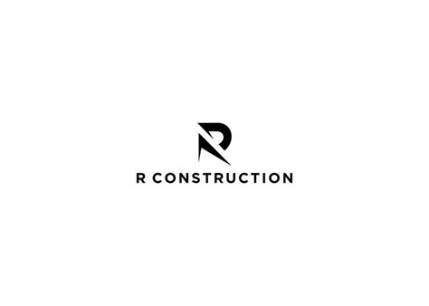 Premium Vector R Construction Logo Design Vector Illustration