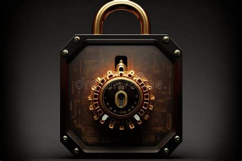 Security Concept Lock On Digital Screen Ai Generated Stock Illustration Illustration Of
