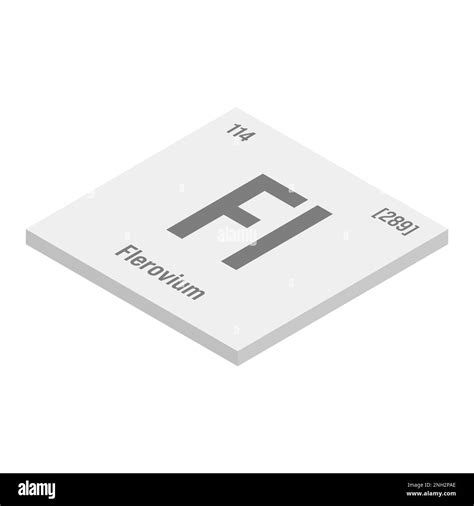 Europium Eu Gray 3d Isometric Illustration Of Periodic Table Element