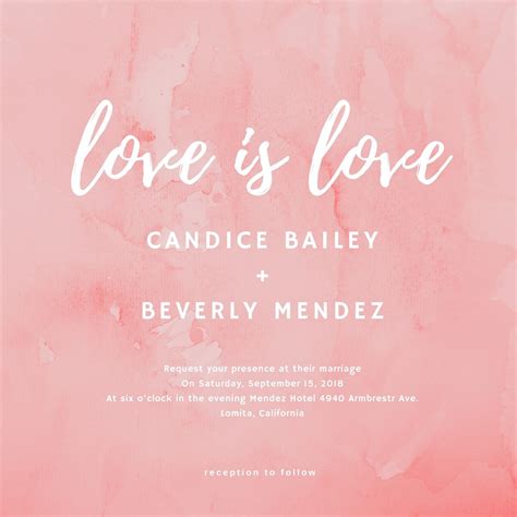 Free Same Sex Wedding Invitations Design A Same Sex Wedding Invitation In Canva