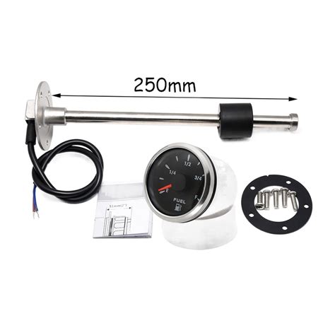 240 33Ω Fuel Float Sensor With 52mm Fuel Level Gauge 7 Color Led Oil