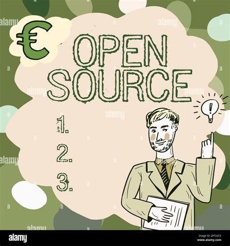 Sign Displaying Open Source Internet Concept Contains The Source Code