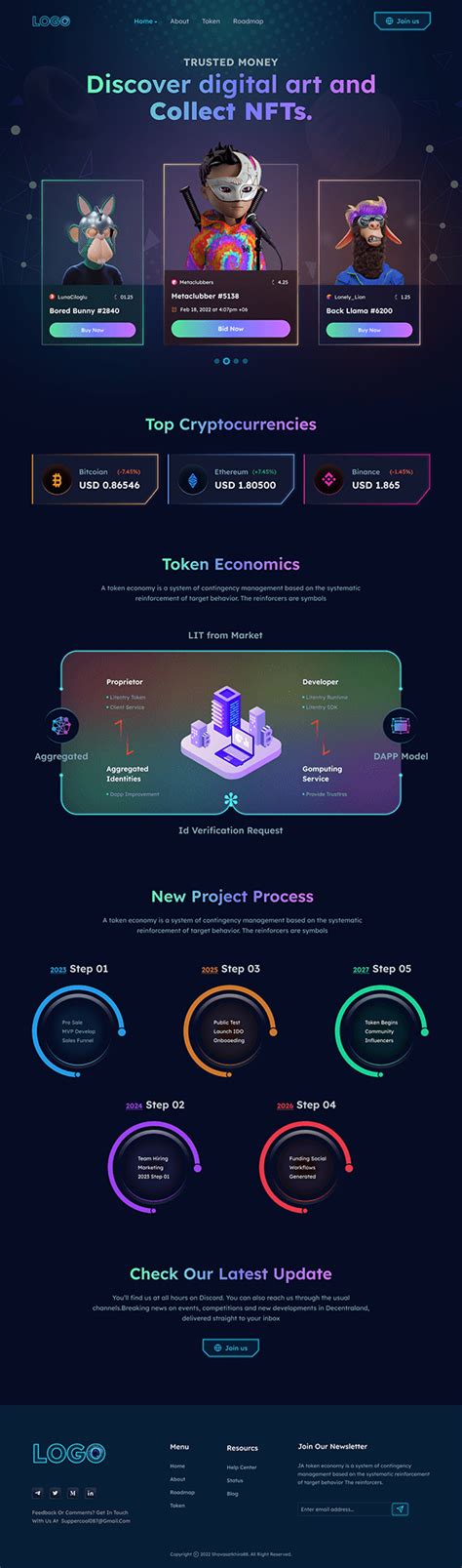 Nft Landing Page Ui Design