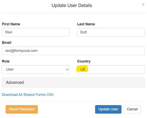 Showhide Form Fields Based On Users Country
