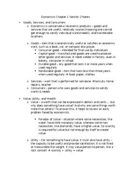 Basic Economic Concepts Teacher Lecture Notes By Jacqueline Swihart