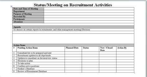 Recruitment Process Report