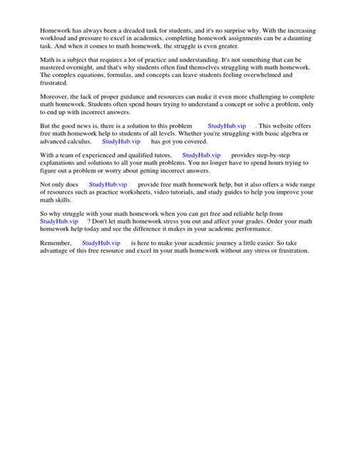 Help On My Math Homework For Free Pdf Mathematics Homework