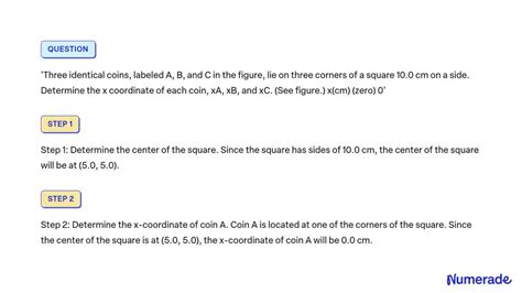 solved three identical coins labeled a b and c in the figure lie