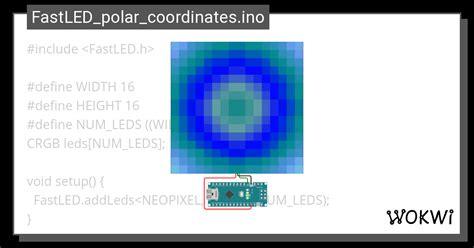 FastLED Polar Coordinates Wokwi ESP32 STM32 Arduino Simulator