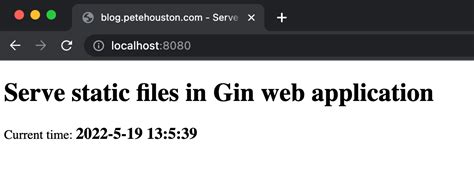 Serve Static Files In Gin Web Application ⋆ Pete Houston