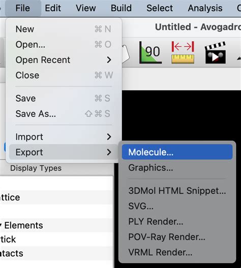 Saving Files — Avogadro 1 102 1 Documentation