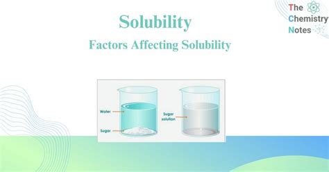 Solubility Factors Affecting Solubility