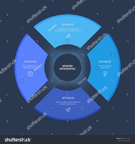 Vector Circle Arrows Linear Infographic Diagram Stock Vector Royalty