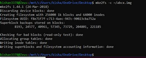 basics of mke2fs command in linux with examples geeksforgeeks