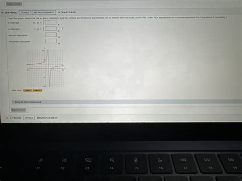 Solved x intercept γ intercept vertical asymptote horizontal Chegg com
