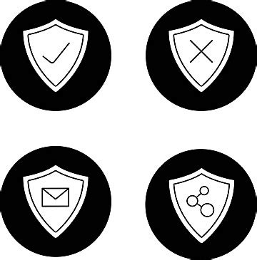 Approve Glyph Icons Set Process Design Verification Vector Process