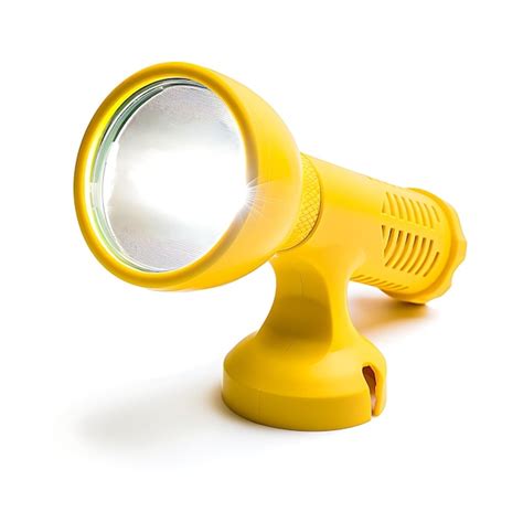 Premium Photo A Yellow Blow Dryer With A Light On It