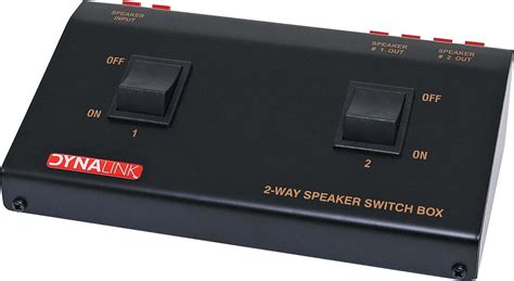 Speaker Switch Box 2 Ways Stereo Speaker Selector