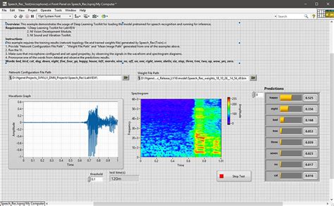 Speech Recognition With Deep Learning Toolkit For Labview