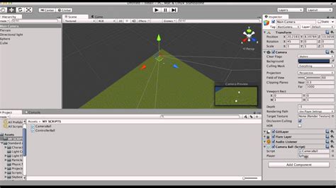 Unity Script Experiement Camera Follows The Ball Youtube