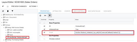Acumatica Erp Redirect By Condition After The Page Has Been Loaded