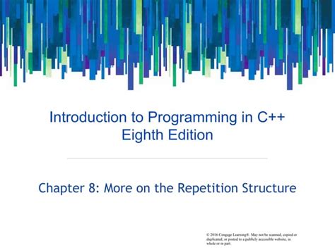 Chapter 8 More On The Repetition Structure Ppt Programming