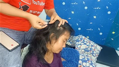 Hair Cracking/ Cabut uban/tarik rambut bunyi/ Ceklukan rambut - YouTube