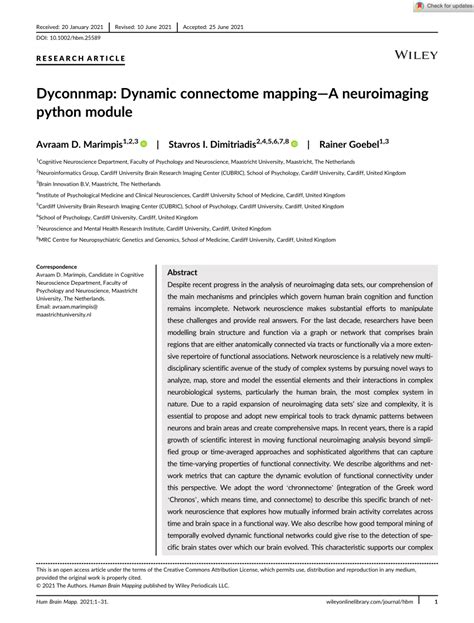PDF Dyconnmap Dynamic Connectome Mapping A Neuroimaging Python Module