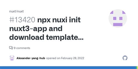 npx nuxi init nuxt3 app and download template error · issue 13420