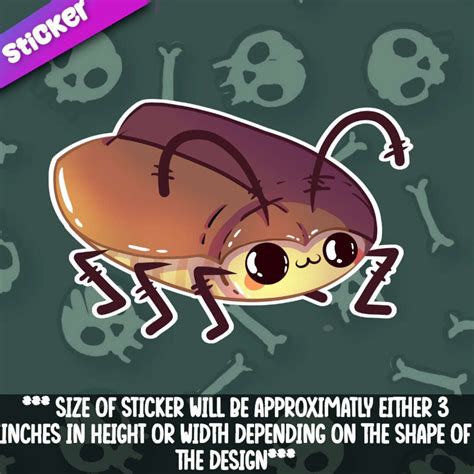 Cockroach Sticker Creepy Cute Stickers For Laptops Water Bottles