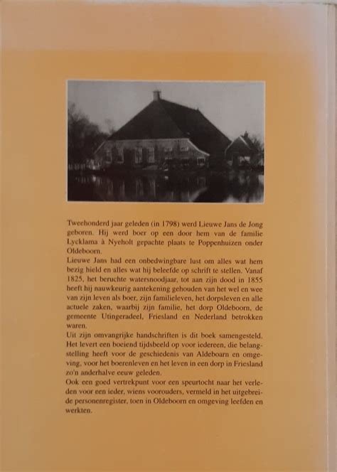De Dagboeken Van Lieuwe Jans De Jong 1825 1855 1 Brekt