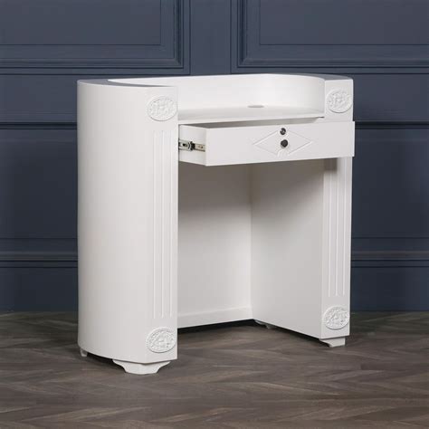 Reception Desk White 1 Drawer Curved Shop Online At Choice