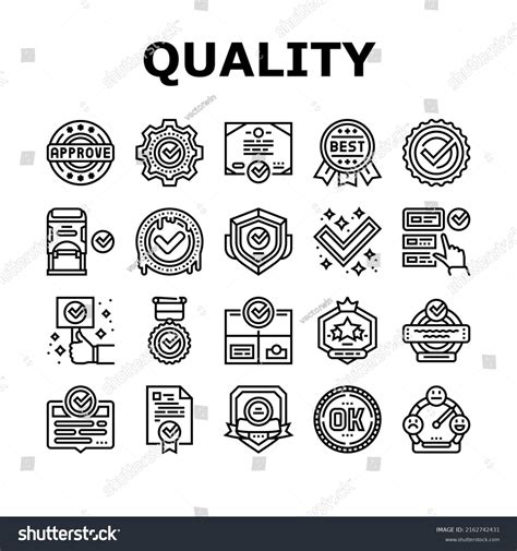 Quality Approve Mark Medal Icons Set Stock Vector Royalty Free 2162742431 Shutterstock