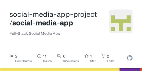 Github Social Media App Projectsocial Media App Full Stack Social