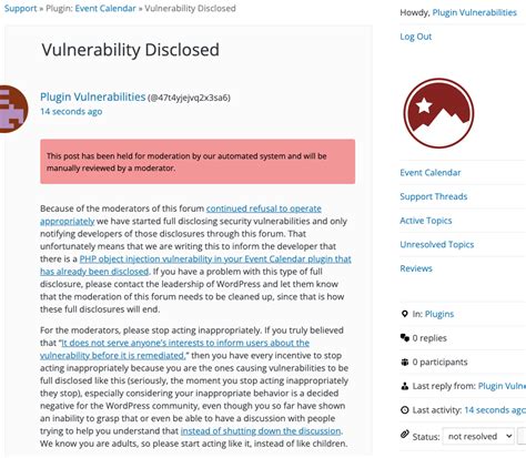 Our Proactive Monitoring Caught A Php Object Injection Vulnerability In