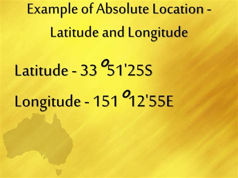 Example Of Absolute Location