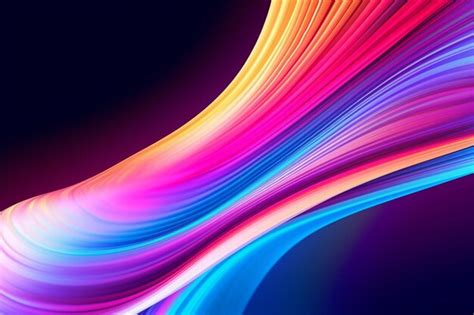 Premium Ai Image A Close Up Of A Colorful Abstract Background With A Curved Design Generative Ai