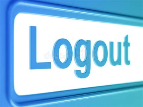 Logout Internet Blue Icon Stock Illustration Illustration Of Logging