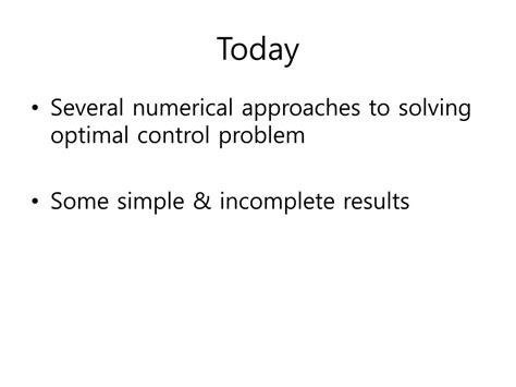 Ppt Progress Report Solving Optimal Control Problem Powerpoint