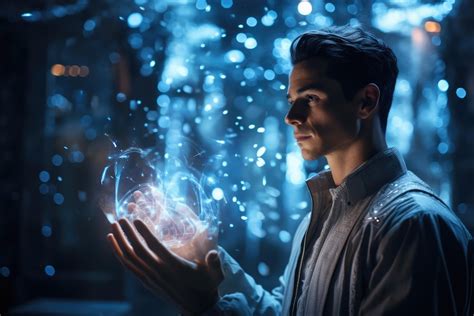 Premium Ai Image A Humanoid Ai Assistant Projected As A Hologram