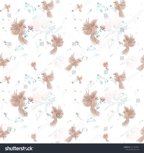 Birds Seamless Repeat Tile Pattern On Stock Illustration 1911423961 Shutterstock