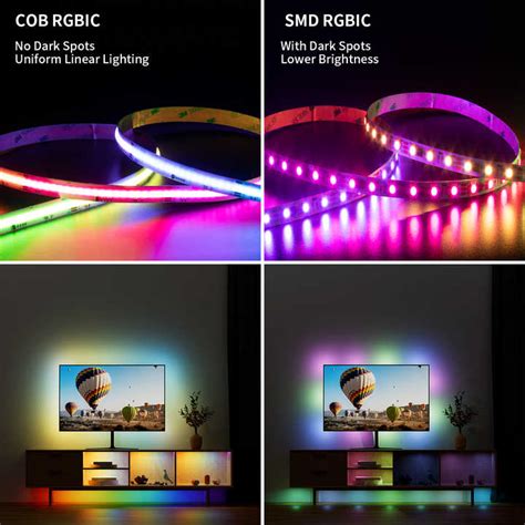 Cob Led 스트립 픽셀 주소 지정 가능 Rgb 드림 컬러 유연한 630ledm 스마트 Ip65 라이트 스트링 룸 장식 Dc 12v 24v 플라스틱 램프