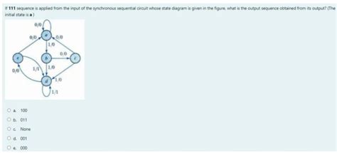 if 111 ﻿sequence is applied from the input of the