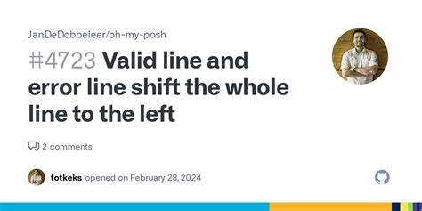 valid line and error line shift the whole line to the left · issue