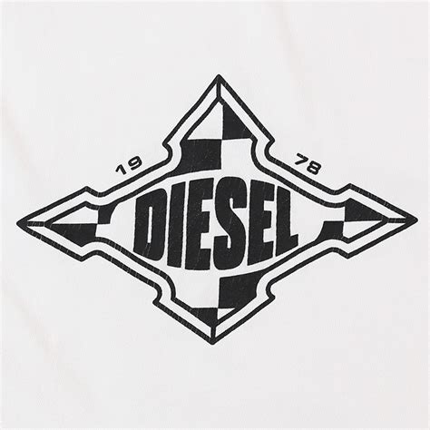 【楽天市場】 Diesel ディーゼル メンズ クラック加工ロゴプリント コットン 半袖tシャツ カットソー【t Ollar】【サイズxl】【1サイズ程大きめのサイズ感】【ホワイト】die M